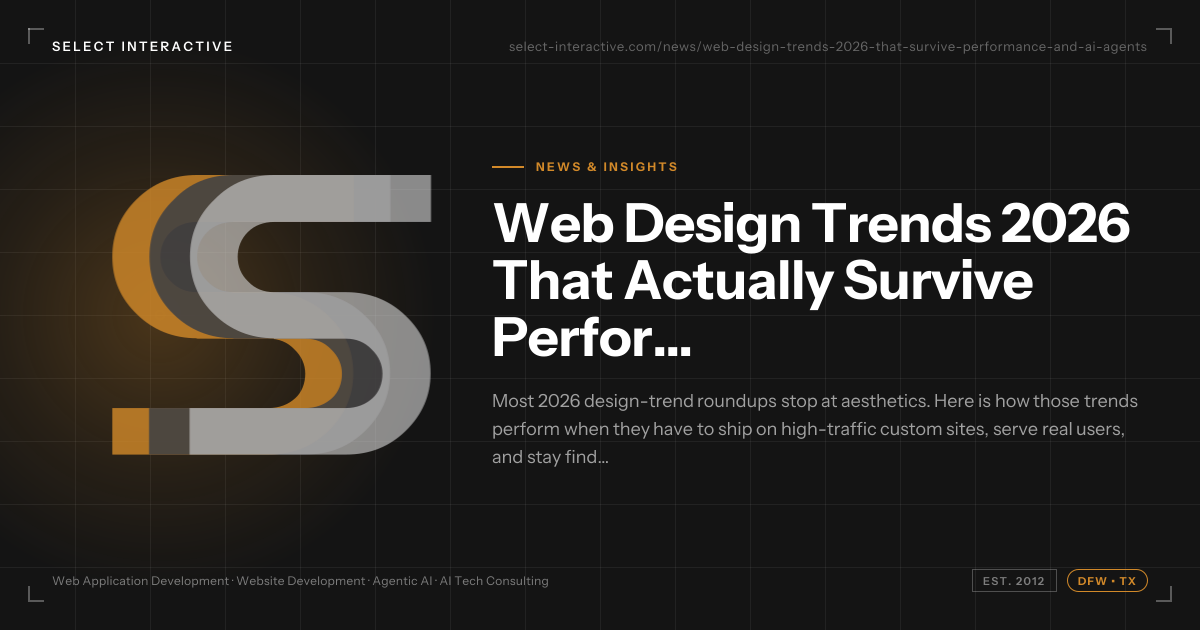 Web Design Trends 2026 That Actually Survive Performance Budgets and AI ...
